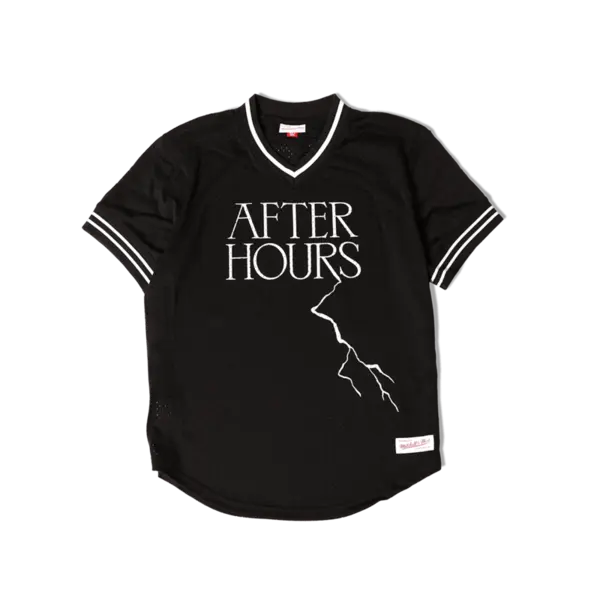 THE WEEKND X Mitchell & Ness After Hours Mesh Baseball Jersey - Black