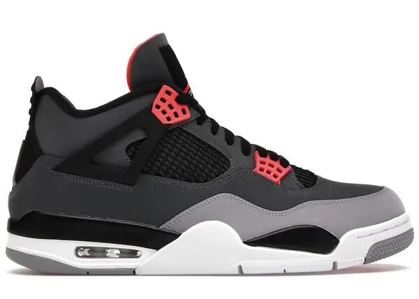JORDAN 4 Retro Infrared Sneakers - Dark Grey/infrared 23/black