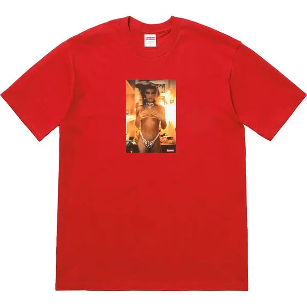 Supreme Nan Goldin Kim In Rhinestone Tee Shirt - Red
