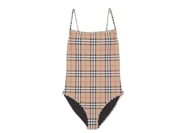 Burberry Vintage Check One-piece Swimsuit - Archive Beige