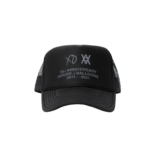 THE WEEKND X Daniel Arsham House Of Balloons Anniversary Trucker Hat - Black