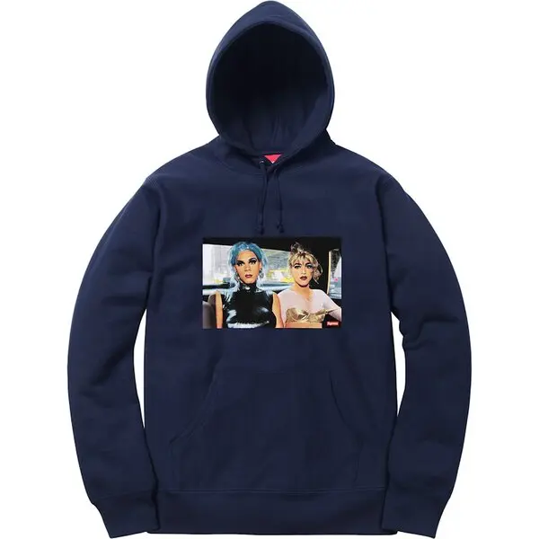 Supreme Nan Goldin Misty And Jimmy Paulette Hooded Sweatshirt - Navy Blue