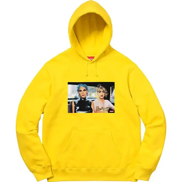 Supreme Nan Goldin Misty And Jimmy Paulette Hooded Sweatshirt - Yellow