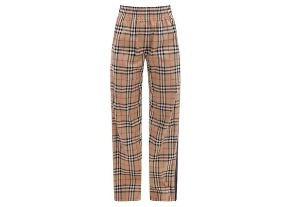 Burberry Vintage Check Motif Cotton Trousers