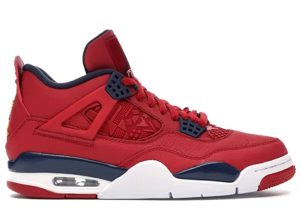 JORDAN 4 Retro Fiba Sneakers - Gym Red/obsidian/white
