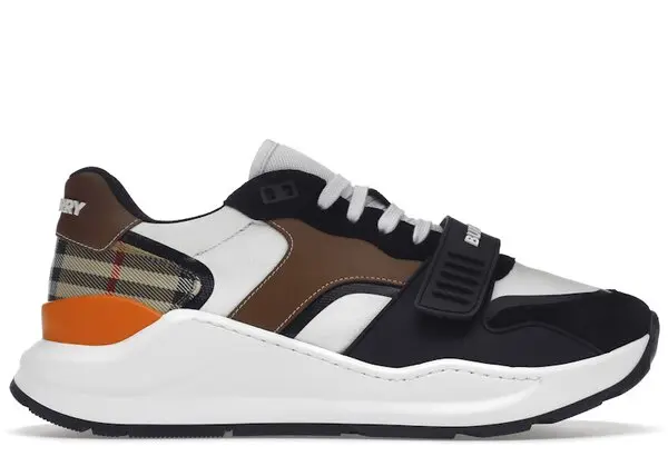 Burberry Regis Sneakers - Black/archive Beige/brown