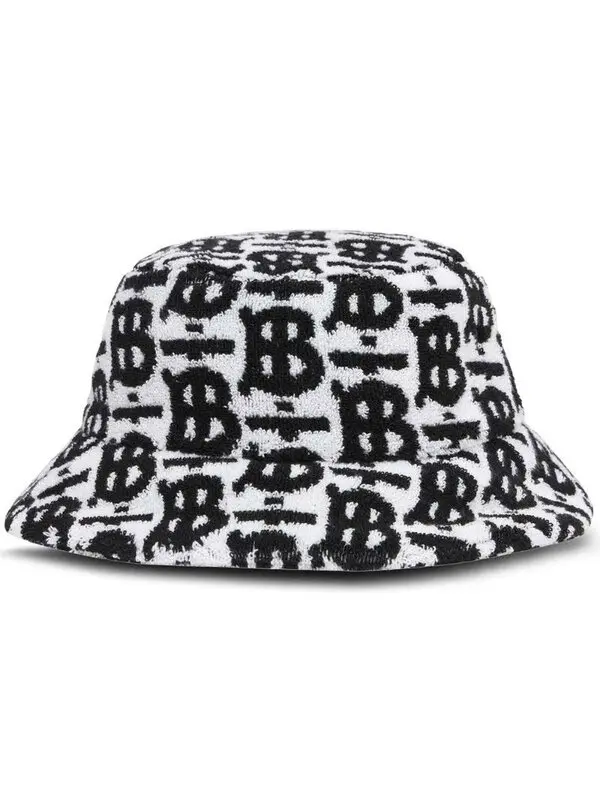 Burberry Tb Towel Bucket Hat - Black/white