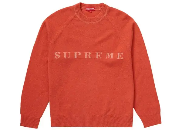 Supreme Stone Washed Sweater - Red
