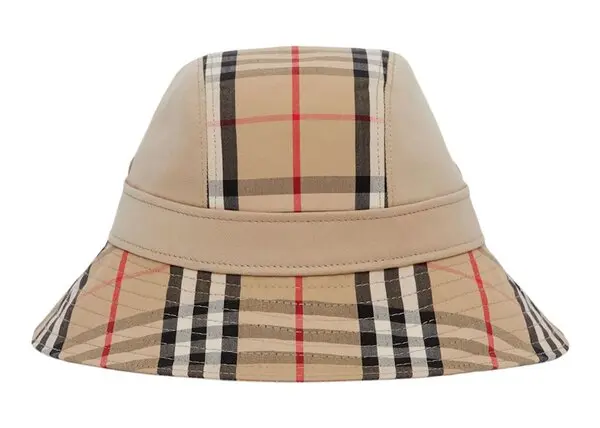 Burberry Supernova Check Bucket Hat - Honey Beige