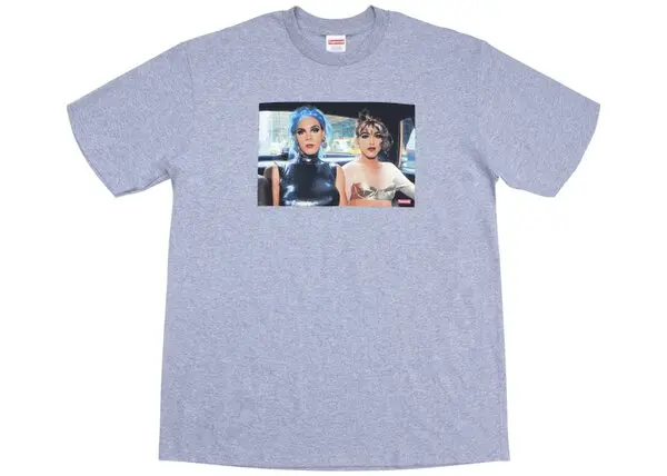 Supreme Nan Goldin Misty And Jimmy Paulette Tee Shirt - Heather Grey