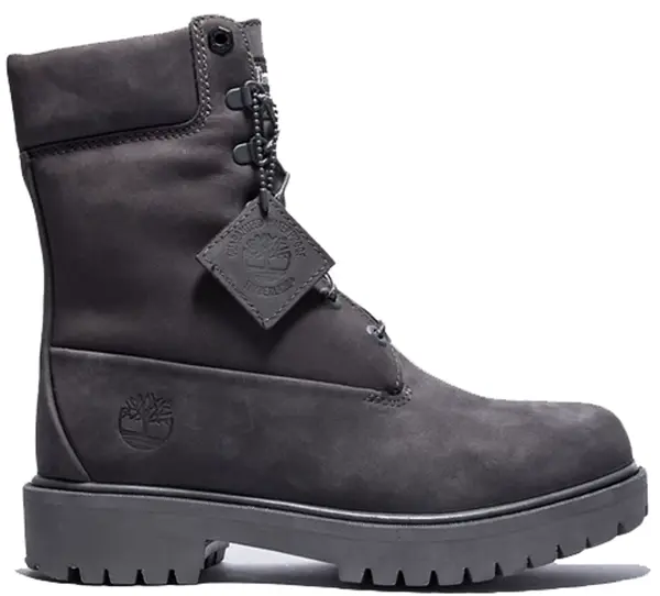 Timberland 8" Side Zip Boots - Dark Grey