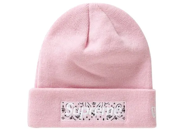 Supreme New Era Box Logo Beanie - Pink