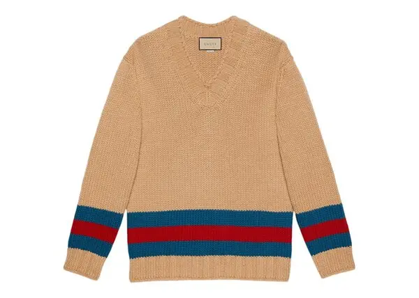 Gucci Fine Mohair Wool Webbed Sweater
