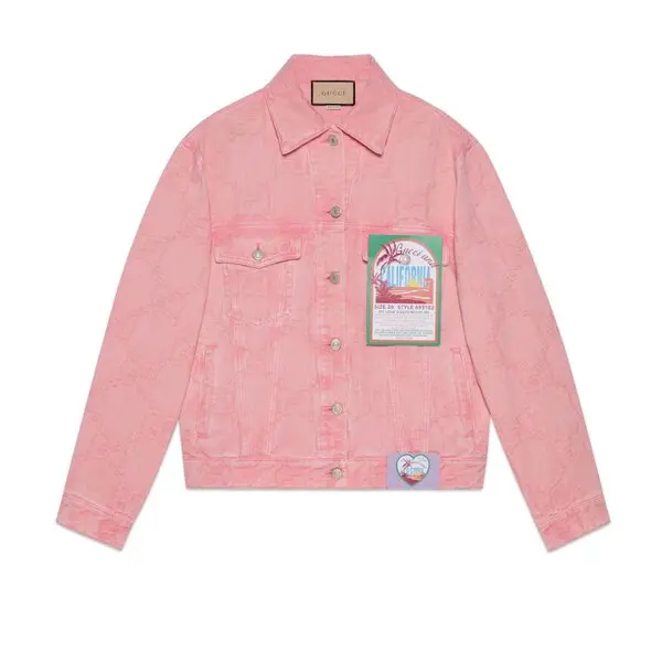 Gucci Gg Supreme Pattern Denim Jacket