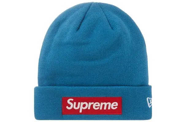 Supreme New Era Box Logo Beanie - Blue