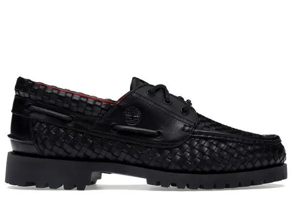 Timberland Woven Leather 3-eye Lug - Black