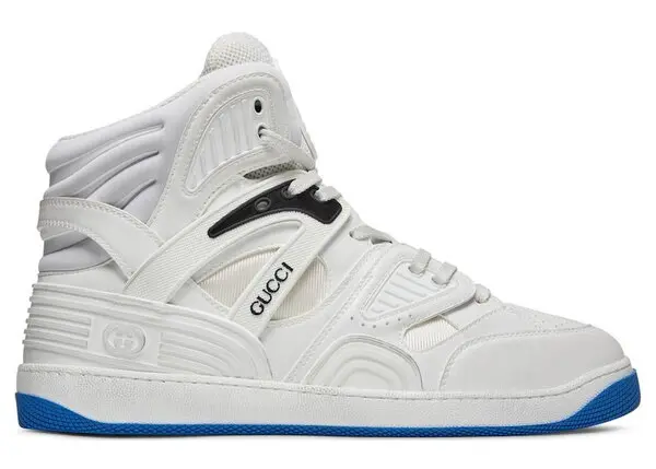 Gucci Basket High-top Sneakers - White/blue