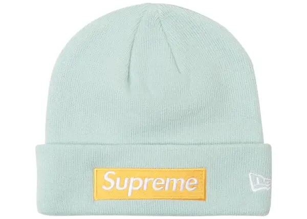 Supreme New Era Box Logo Beanie - Ice Blue