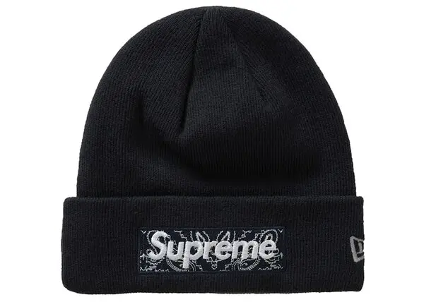 Supreme New Era Box Logo Beanie - Black