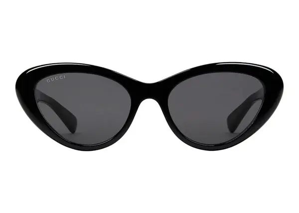 Gucci Cat Eye Frame Sunglasses - Black/solid Grey (‎706685 J0740 1012)