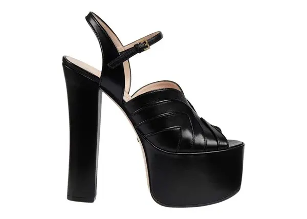 Gucci Leather Platform Sandals