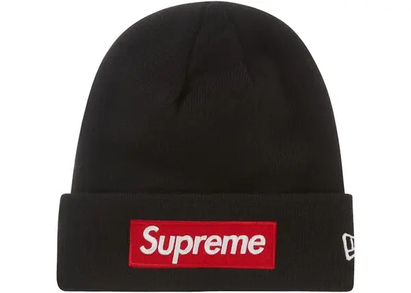 Supreme New Era Box Logo Beanie Fw22 - Black