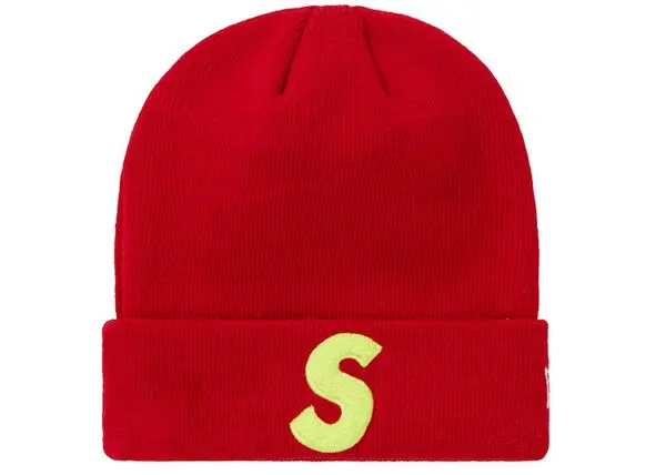 Supreme New Era S Logo Beanie - Red