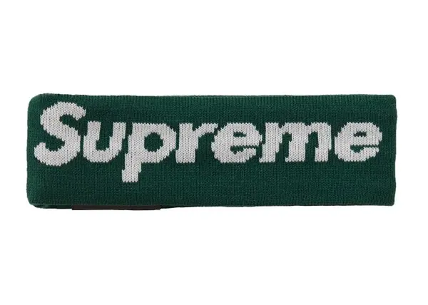 Supreme New Era Big Logo Headband - Dark Green