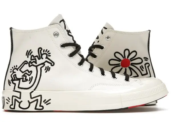 CONVERSE Chuck Taylor All Star 70 Hi Keith Haring Sneakers - Egret/black/red