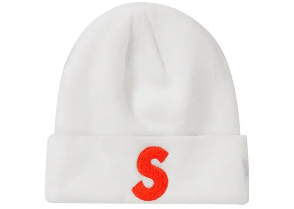 Supreme New Era S Logo Beanie - White