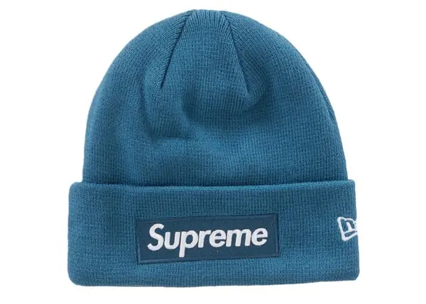 Supreme New Era Box Logo Beanie - Blue