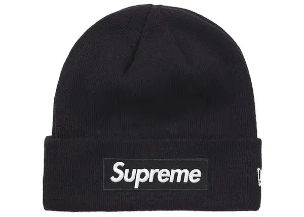 Supreme New Era Box Logo Beanie - Black