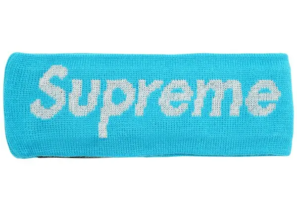 Supreme New Era Reflective Logo Headband - Teal