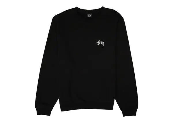 StÜssy Basic Crewneck Sweatshirt - Black