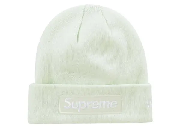 Supreme New Era Box Logo Beanie - Light Green
