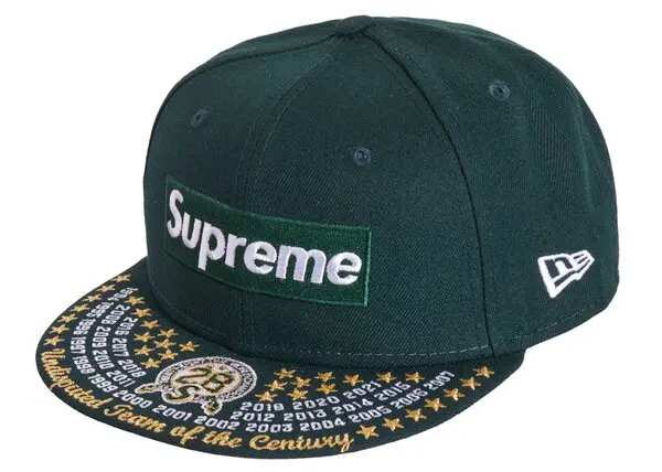 Supreme Undisputed Box Logo New Era Fitted Cap - Dark Green