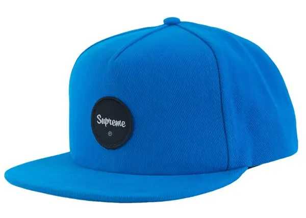 Supreme Twill Patch 5-panel Cap - Bright Blue