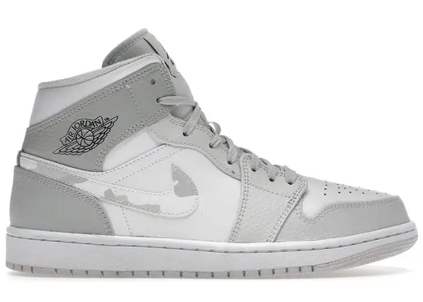 JORDAN 1 Mid Camoin Sneakers - White/grey