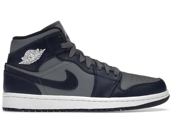 JORDAN 1 Mid Sneakers - Cool Grey/midnight Navy Blue/white