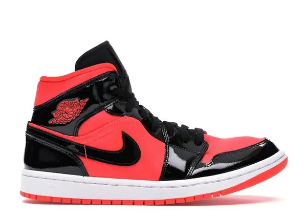 JORDAN 1 Mid Sneakers - Bright Crimson/black