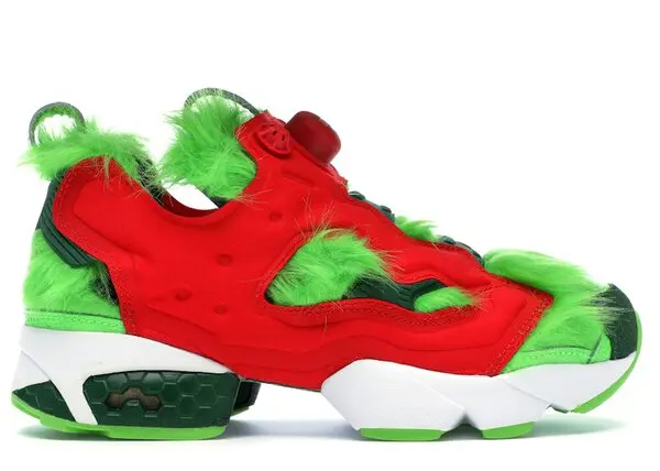 REEBOK Instapump Fury Grinch Slip-on Sneakers - Semi Solar Green/scarelet Red/pine Green