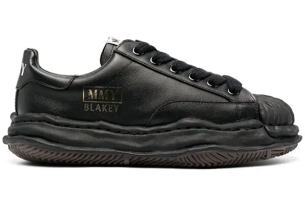 Mihara Yasuhiro Blakey Og Sole Leather Low Sneakers - Black