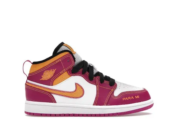 JORDAN Mid Dia De Los Muertos - White/fuchsia/orange