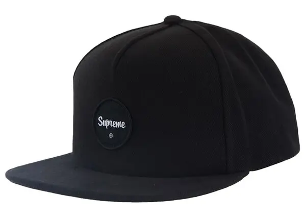 Supreme Twill Patch 5-panel Cap - Black