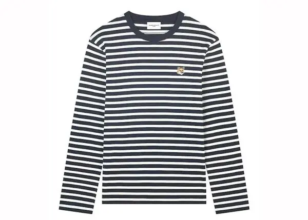 Maison Kitsuné Fox Head Patch Regular Marin Teeshirt