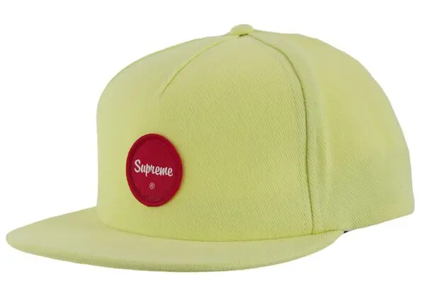 Supreme Twill Patch 5-panel Cap - Light Lime