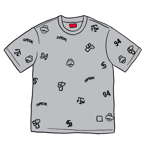 Supreme University Short Sleeve Top - Heather Grey