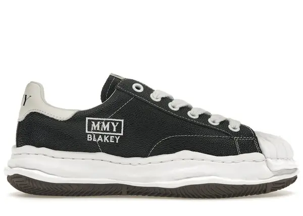 Mihara Yasuhiro Blakey Og Sole Embossed Leather Low Top Sneakers - Black