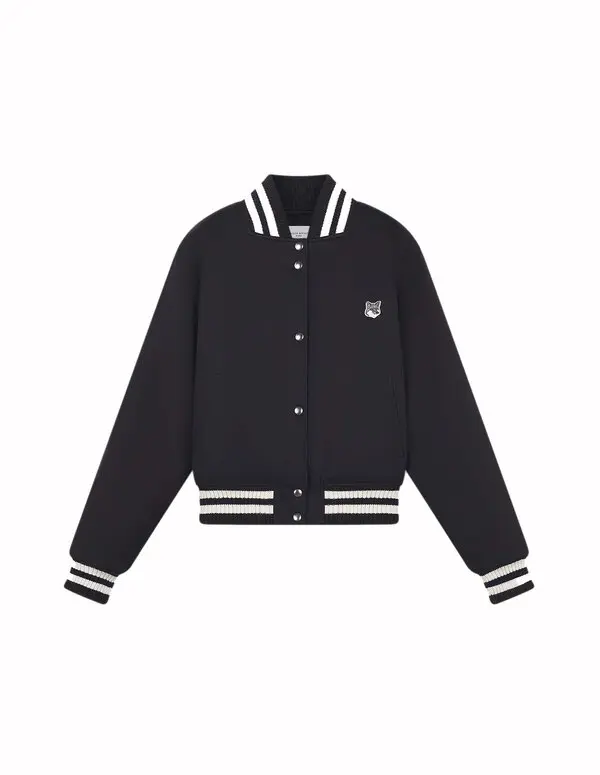 Maison Kitsuné Cotton Satin Teddy Blouson - Black