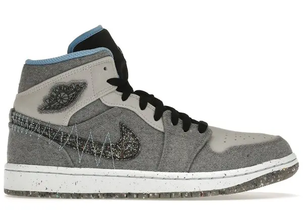 JORDAN 1 Mid Crater Neutralin Sneakers - Grey/neutral Grey/university Blue